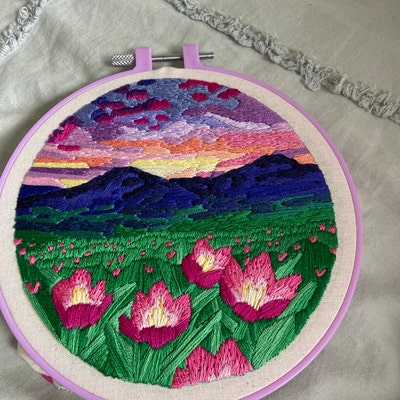 Desert Mountain Moon Sunset Pattern Instructions PDF ONLY - Etsy