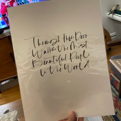 PHYSICAL CUSTOM PRINT Hand Lettered Watercolor Print, Calligraphy Print ...