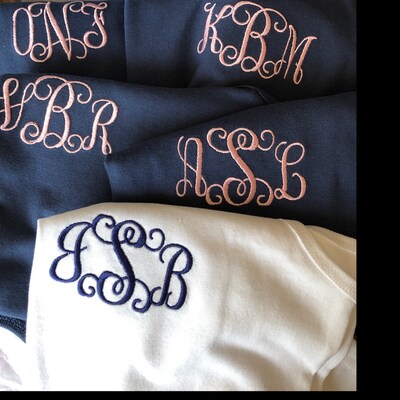 Monogram Tank Top, Embroidery Monogram Racerbacks, Monogram Bridemaids ...