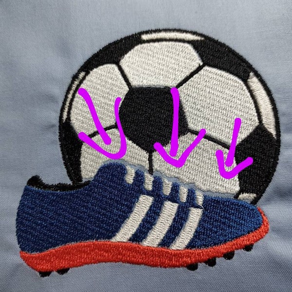 Football Ball and Boots Embroidery Design. Machine Embroidery Soccer ...
