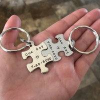 Personalized Keychain Couples Keychains, Better Together, Puzzle ...