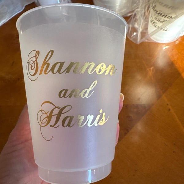 Wrapped Design Cups, Personalized, Monogrammed, Custom, Party, Foam ...