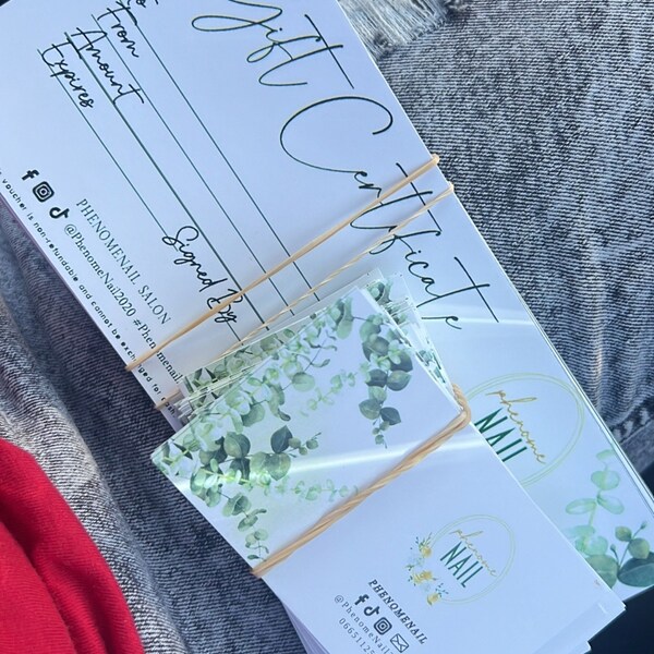 EUCALYPTUS1 - Silver Gift Certificate Template Modern Gift Certificate ...