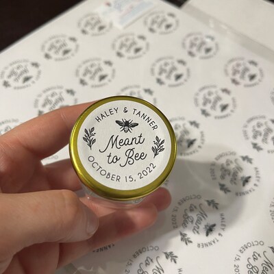 Meant to Bee Sticker, Honey Jar Favor Stickers or Seed Packet Labels ...