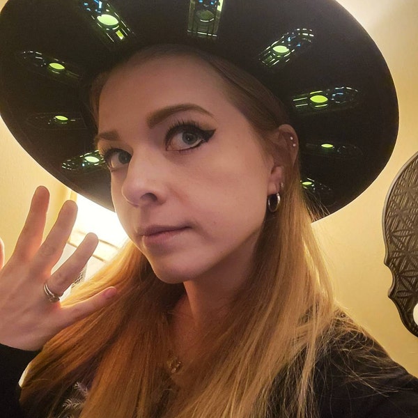 CUSTOMIZE Stained Glass Window Hat - I Knew Him Well - Grisly Chapeau ...