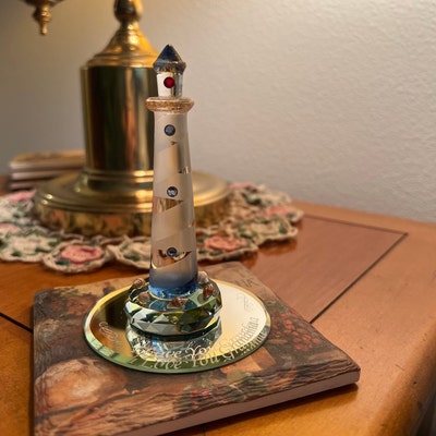 Handmade Glass Lighthouse - Etsy