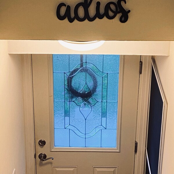 Adios Sign- Spanish Goodbye Sign- Goodbye Sign- Laser Cut Adios Wording ...
