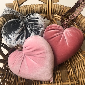 Velvet Hearts, Create Your Own Set of Colors, Handmade Decor, Mother's ...