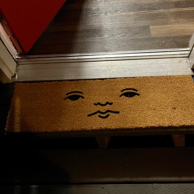 Face Doormat . Welcome Mat . Gift for Her . Coir Mat . Custom Door Mat ...