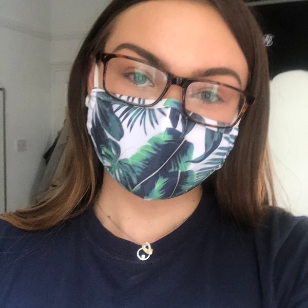 Stay Safe Face Mask/covering With Tie-able Ear Loops, Adjustable Nose ...