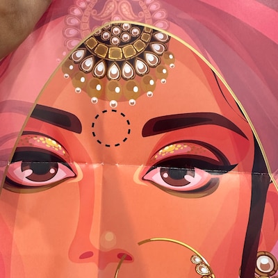 Pin the Bindi on the Bride Game - Etsy