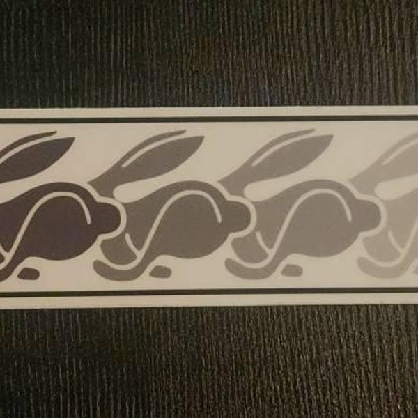 VW Retro Rabbit Sticker Grey and Blue - Etsy