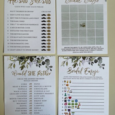 Printed Gummy Bear Candy Guessing Game, 50 Cards and Matching Sign ...