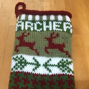 Knit Christmas Stocking Pattern, Fair Isle Stocking Pattern, Knitted ...