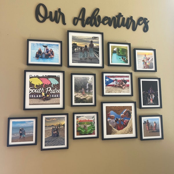 Our Adventures Sign, Adventure Decor, Gallery Wall Signs, Wood Word ...