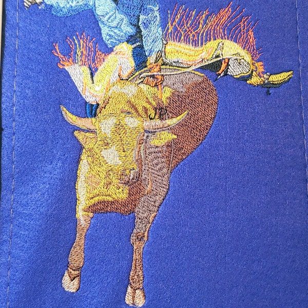 Large Bullrider - Machine Embroidery Design - Etsy