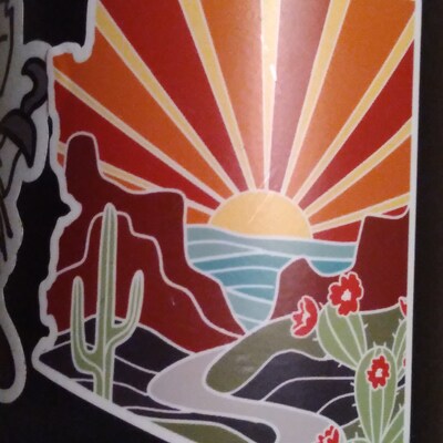 Arizona Weatherproof Sticker Durable Vinyl Decal Arizona Outline ...