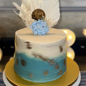 Baby Cake Topper/palm/dried Palm Topper/pampas/cake Pick/oh Baby/girl ...