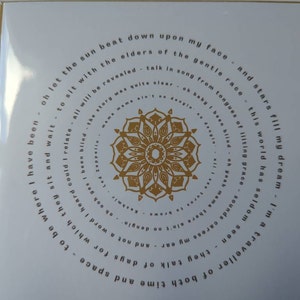 Kate Bush Inspired Greeting Card and A4 Print With Lyrics From This ...