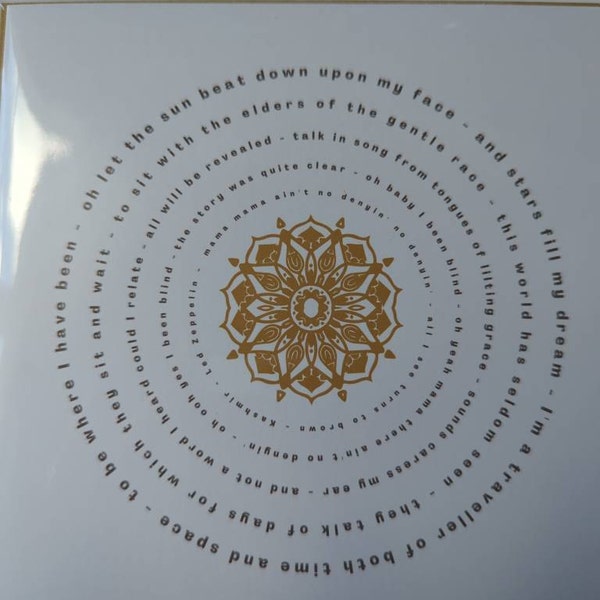 Pink Floyd Inspired Greeting Card and A4 Print With Lyrics From Wish ...