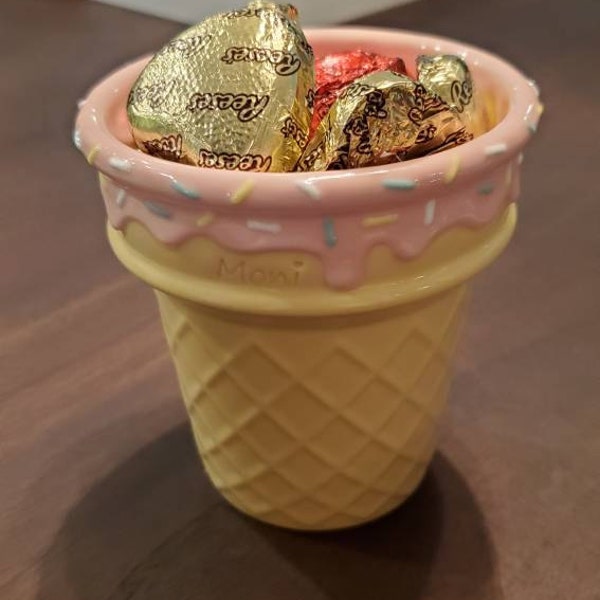 Cute Hand-made Planter Ice Cream Cone Pot Gift for Ice Cream Lover High ...