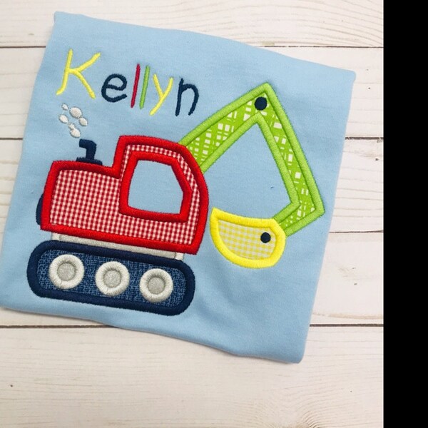 Excavator Construction Applique Design Truck Design Construction ...