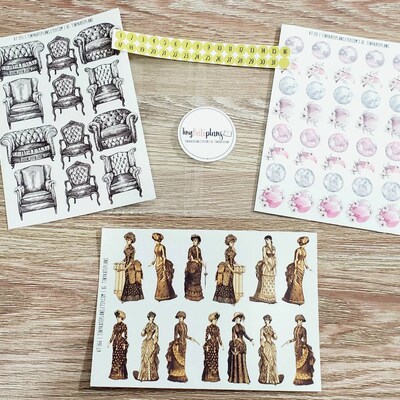 Vintage Victorian Lady Stickers for Junk Journals, Vintage Girls ...