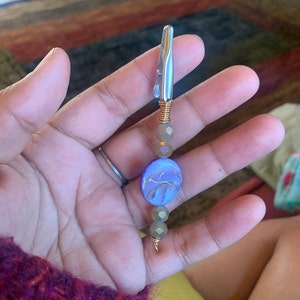 Silver Hair Rings W/ Chakra Beads Braid Rings Braid Jewelry Dread Rings ...