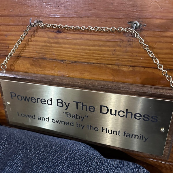Horse Stall Name Plate With Chain- Solid Brass and Wood- Personalized ...