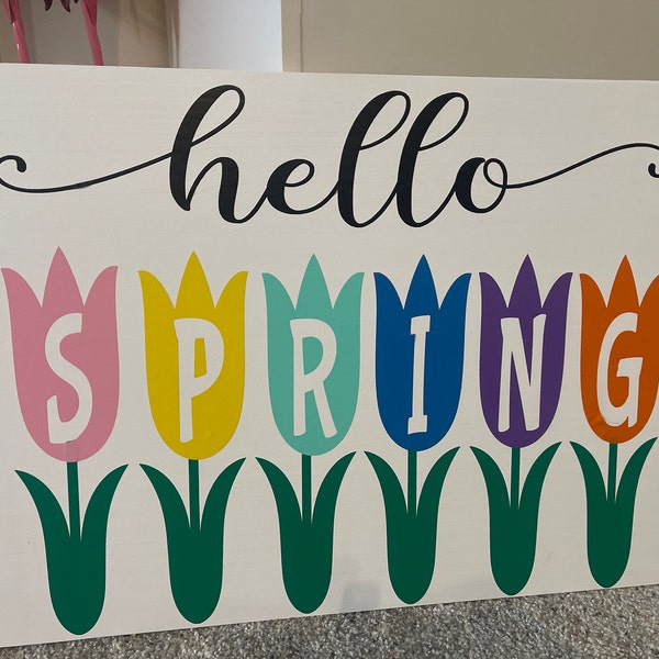 Hello Spring - Instant Digital Download - Svg, Png, Dxf, and Eps Files ...