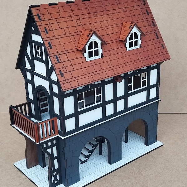 Medieval House Laser Cut File: 3D Puzzle, 1/27 Scale (digital Download ...