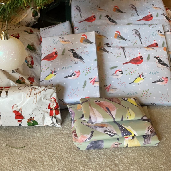 British Birds Wrapping Paper - Bird Gift Wrap - Garden Birds Gift Wrap ...