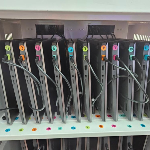 Color Coded Classroom Laptop Labels: Elementary Chromebook Cart ...