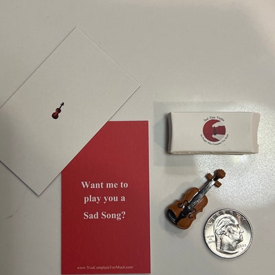 3-pack Worlds Smallest Violin, Anonymous Gift, Tiny Violin Miniatures ...