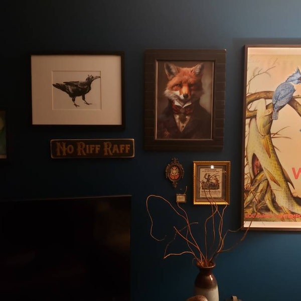 Victorian Fox Vintage Wall Art Print - Etsy