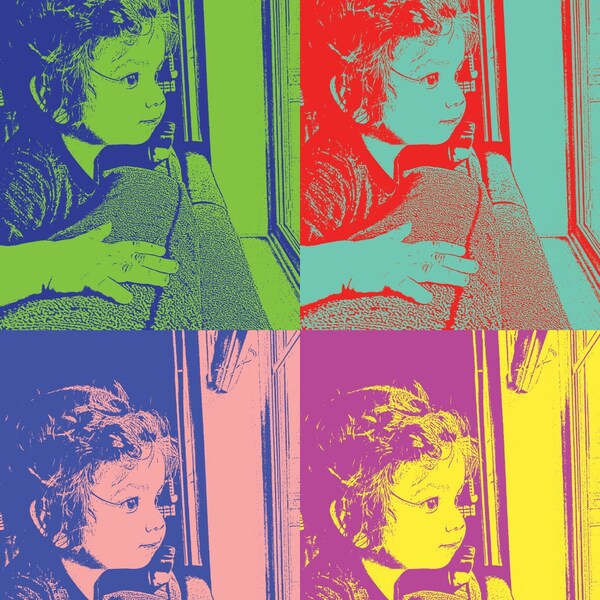 POP ART Andy Warhol A3 Printable Portrait. Personalized Quartet Poster ...