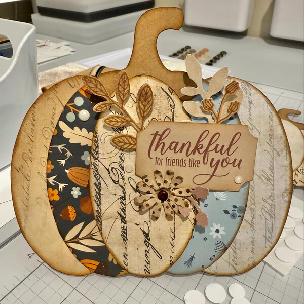 Pumpkin Card Template: SVG & PNG, Fall Crafts Digital Download ...