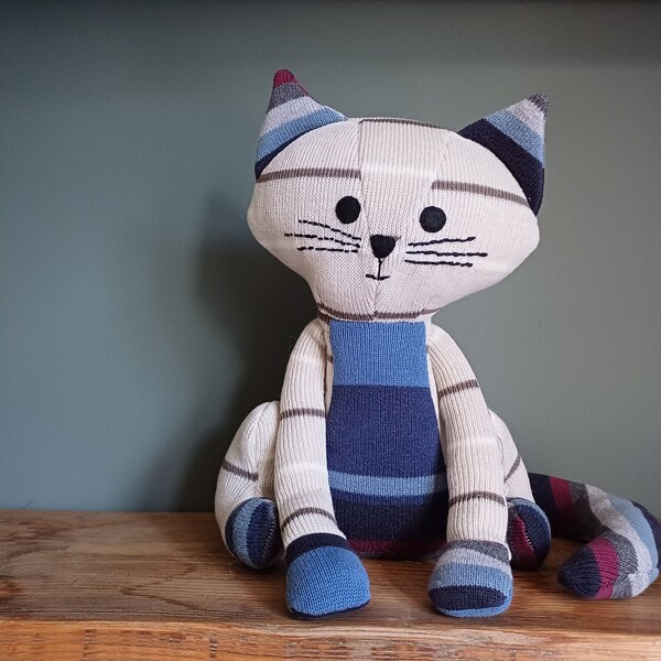 Cat Softie PDF Sewing Pattern, Scrappy Paws Stuffed Animal Pattern ...