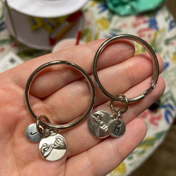 Pinky Swear 2 Keychains for Best Friends, Pinky Promise Key Chain Pair ...