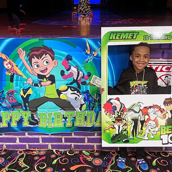 Personalized Ben 10 Photo Booth Frame, Ben 10 Party, Ben 10 Backdrop ...