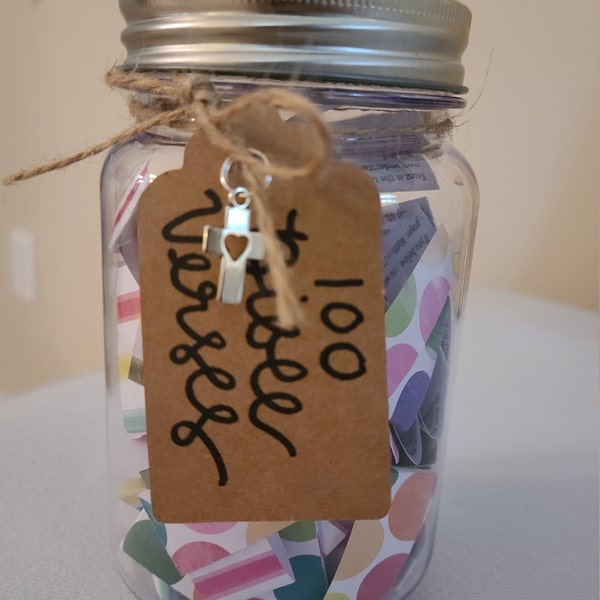 Bible Verse Jar – 100 Inspirational Bible Verses, Christian Gift, Faith ...