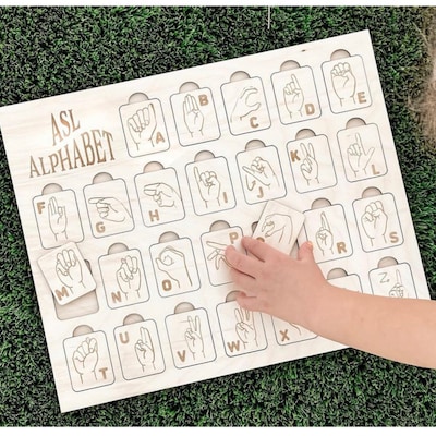 ASL Alphabet Say It Spell It Sign It Board SVG Digital Cut File - Etsy