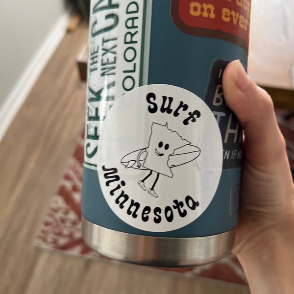 Surf Lake Superior Sticker, Lake Superior Gifts, Surf Lake Superior ...