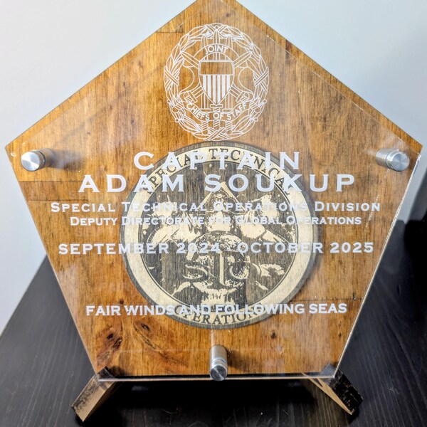 Commemorative Acrylic Engraved Wood Plaque | Promotional Gift | Police ...