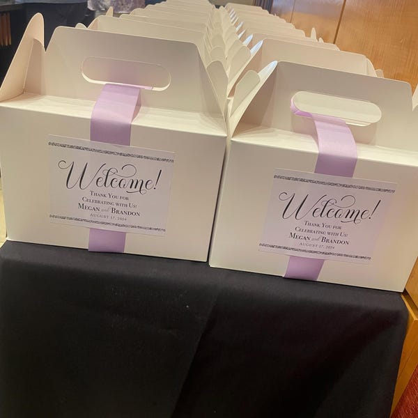 Initials Logo Wedding Welcome Boxes Hotel Welcome Box Out of Town Gifts ...