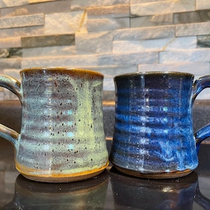 Turquoise Coffee Mug With Carved Texture - Etsy