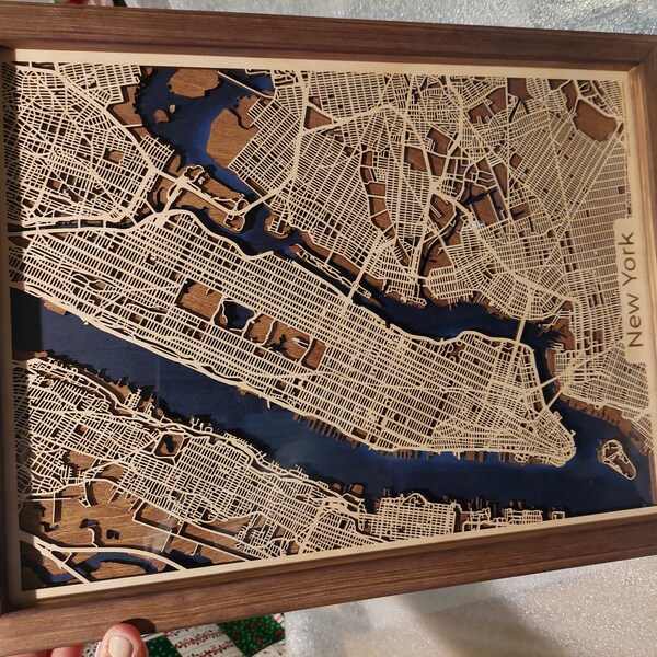 Winona Wood Map | Handmade Custom Wall Art | Personalized City Map - Etsy