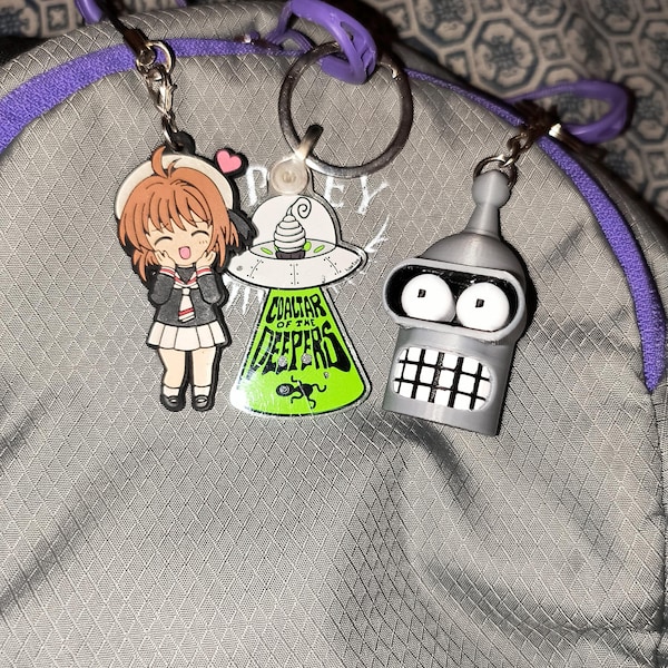 Futurama Bender Zoidberg Keychain - Etsy