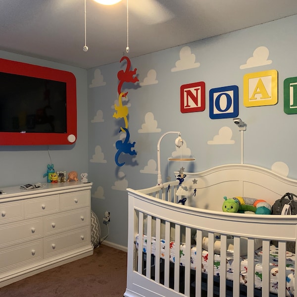 Custom Large Toy 3D Wooden Block Letter Wall Decor *DIY Assembly Kit ...