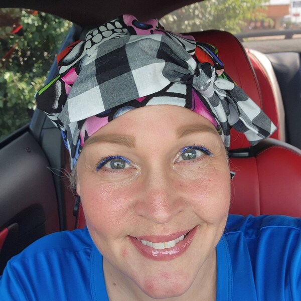 Scrub Surgical Pops of Pink Hat Medical Cap With Style, Bow & Satin ...